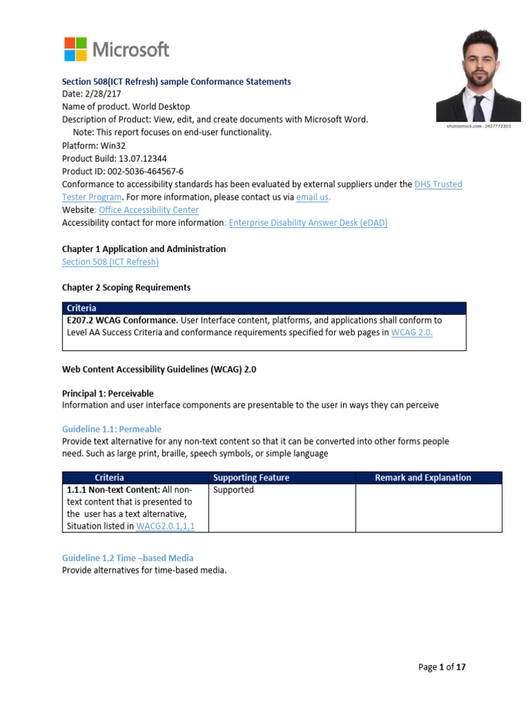 Section 508 Conformance Statements Guide | PDF