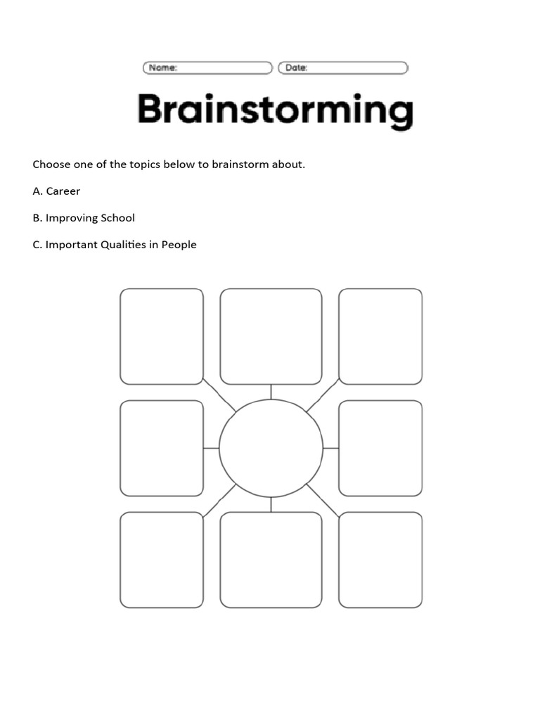 Brainstorming for Paragraph Writing | PDF