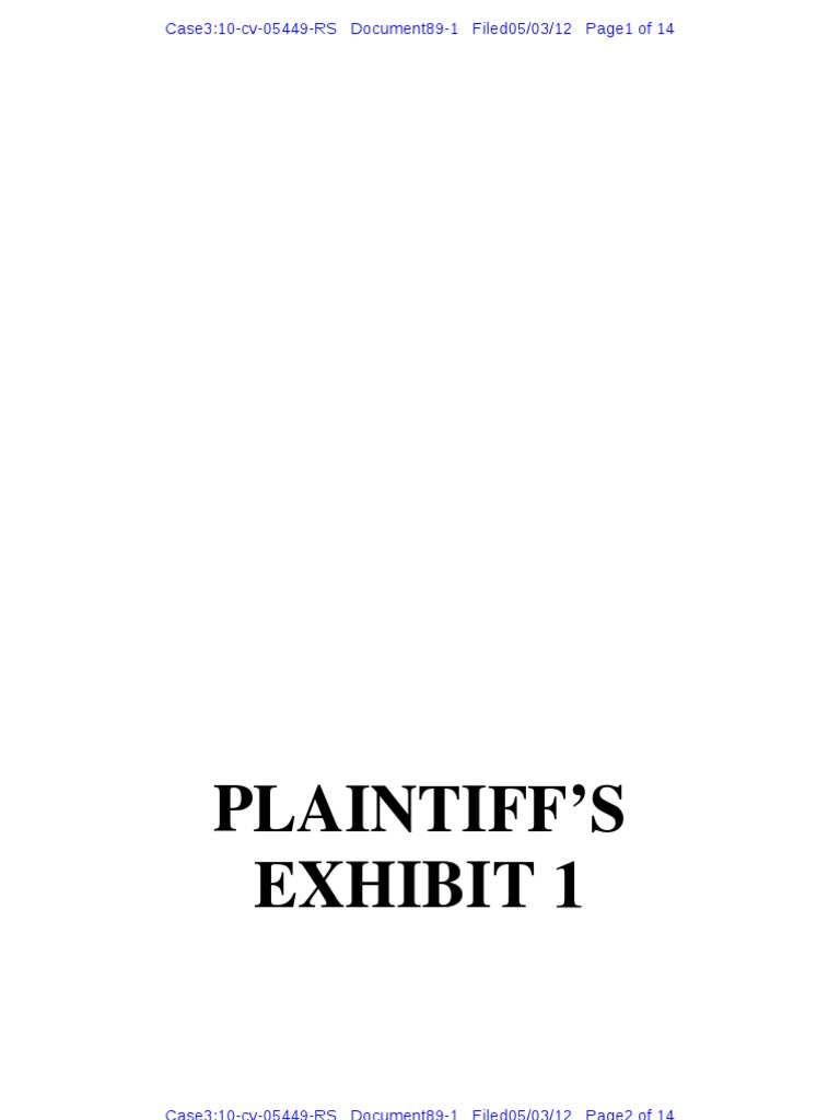 Plaintiff'S Exhibit 1 | PDF