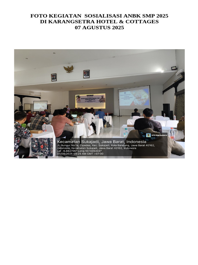 Foto Kegiatan Sosialisasi Anbk SMP 2025 | PDF