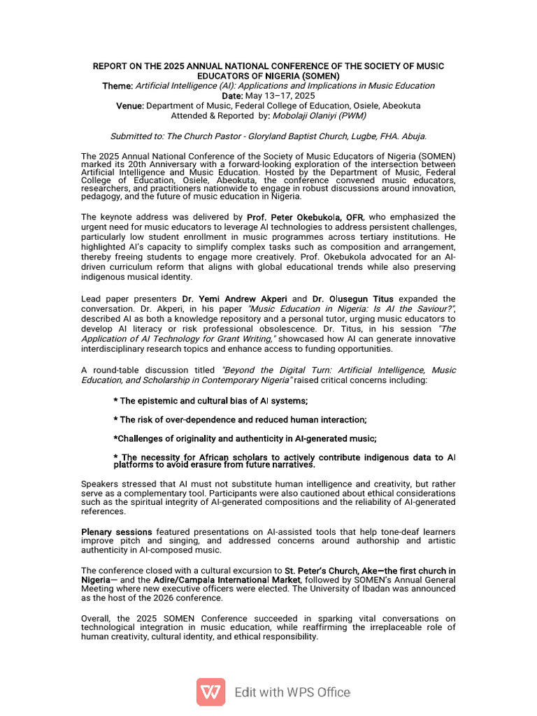 Report of Somen Conference 2025 | PDF | Artificial Intelligence ...