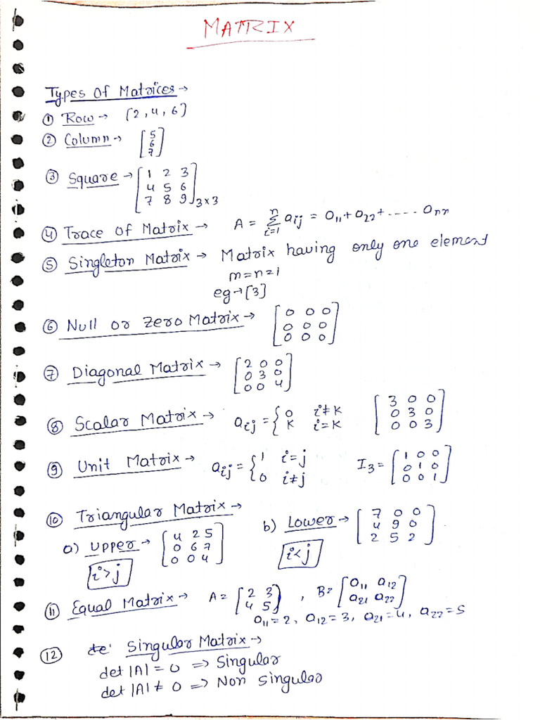 Matrix Formula | PDF