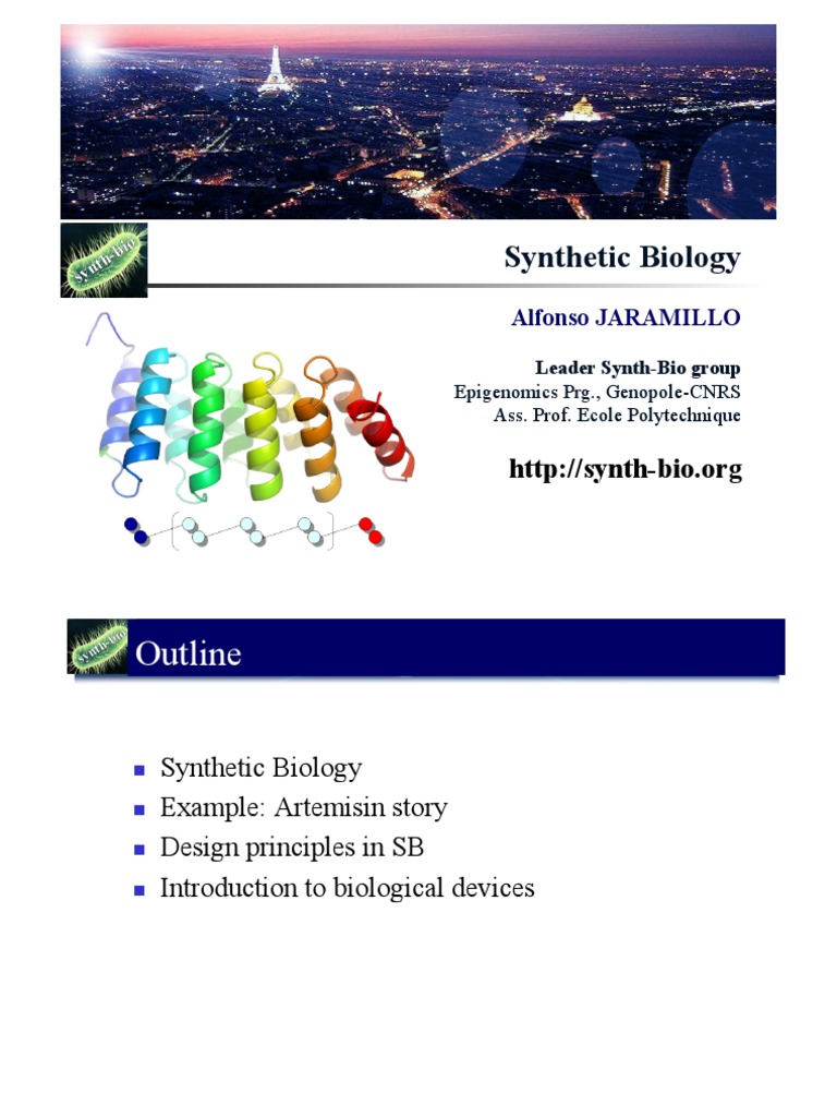 Synthetic Biology: Alfonso JARAMILLO | PDF | Gene | Base Pair