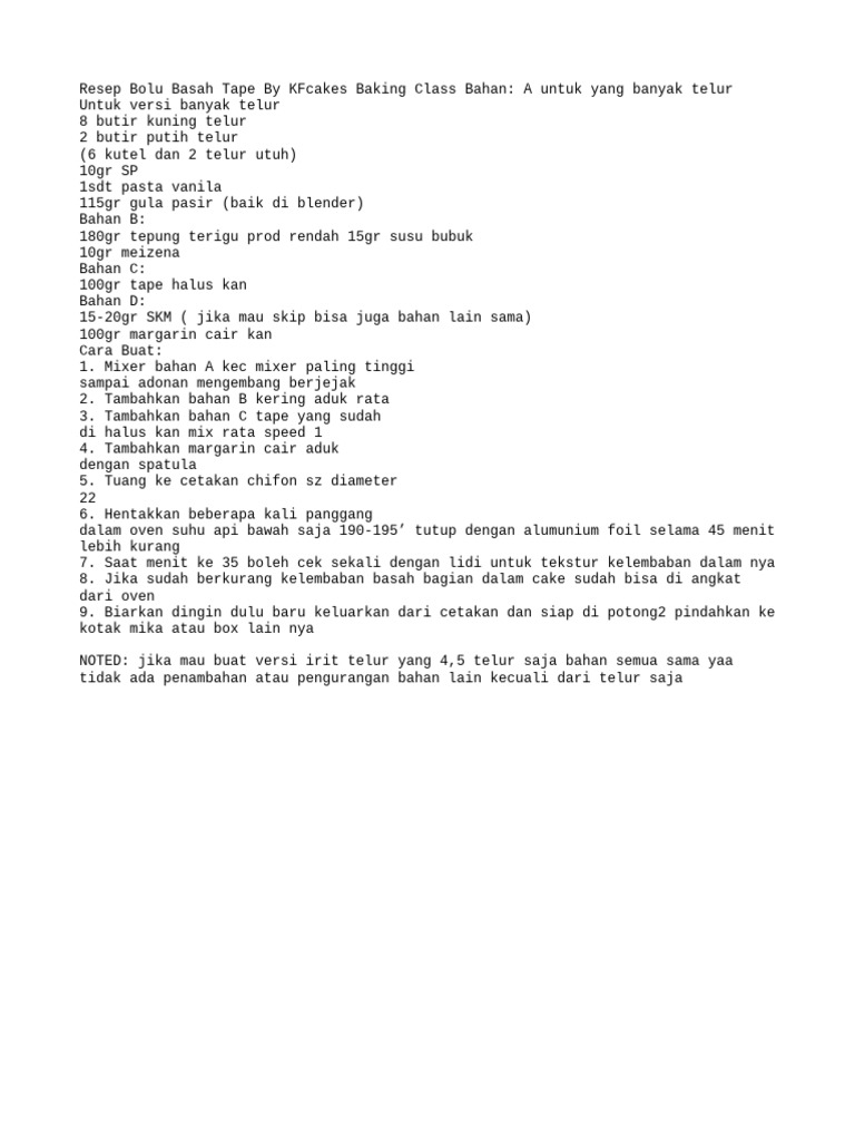 Bolu Basah Tape | PDF