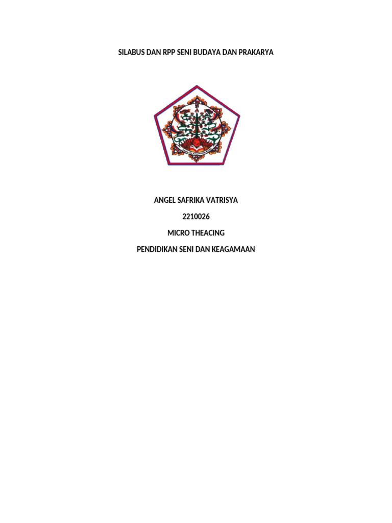 Silabus Seni Budaya dan Prakarya 2024 | PDF