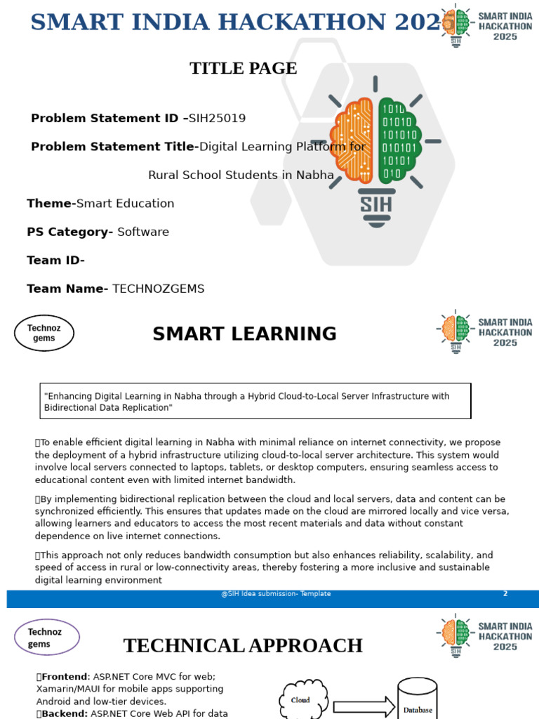 SIH2025 IDEA Presentation | PDF | Cloud Computing | Internet