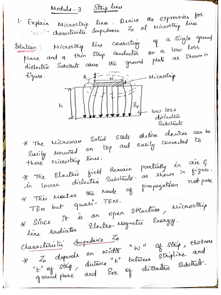 Microwave Module 3 Strip Lines-3 | PDF