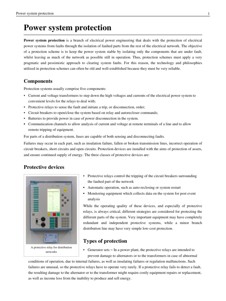 Power System Protection | PDF | Electrical Engineering | Nature
