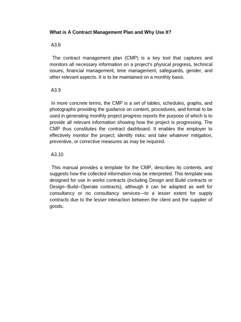 What Is A Contract Management Plan and Why Use It | PDF