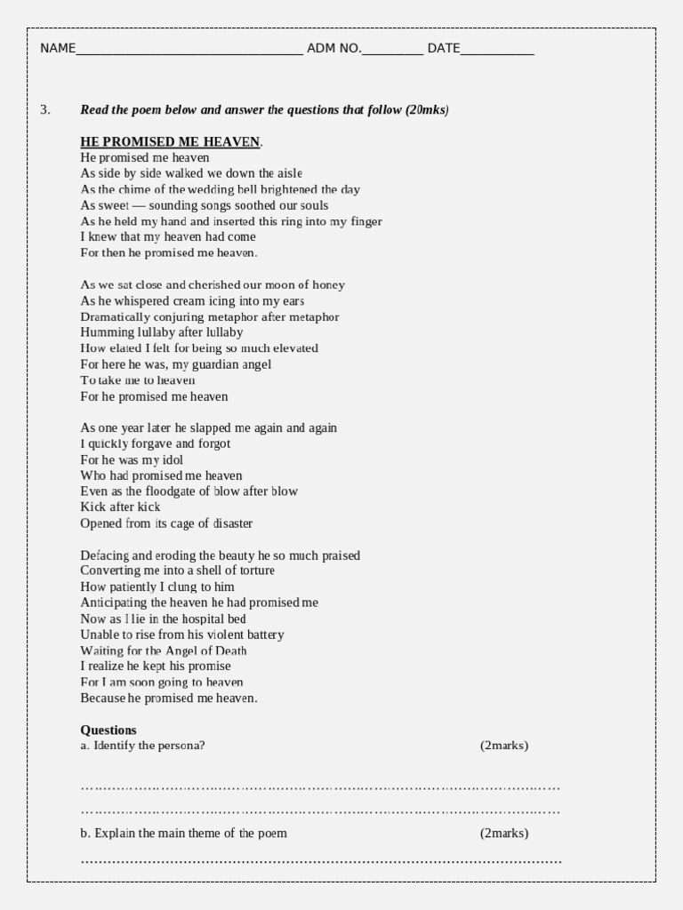 Poem Analysis: Themes and Techniques | PDF