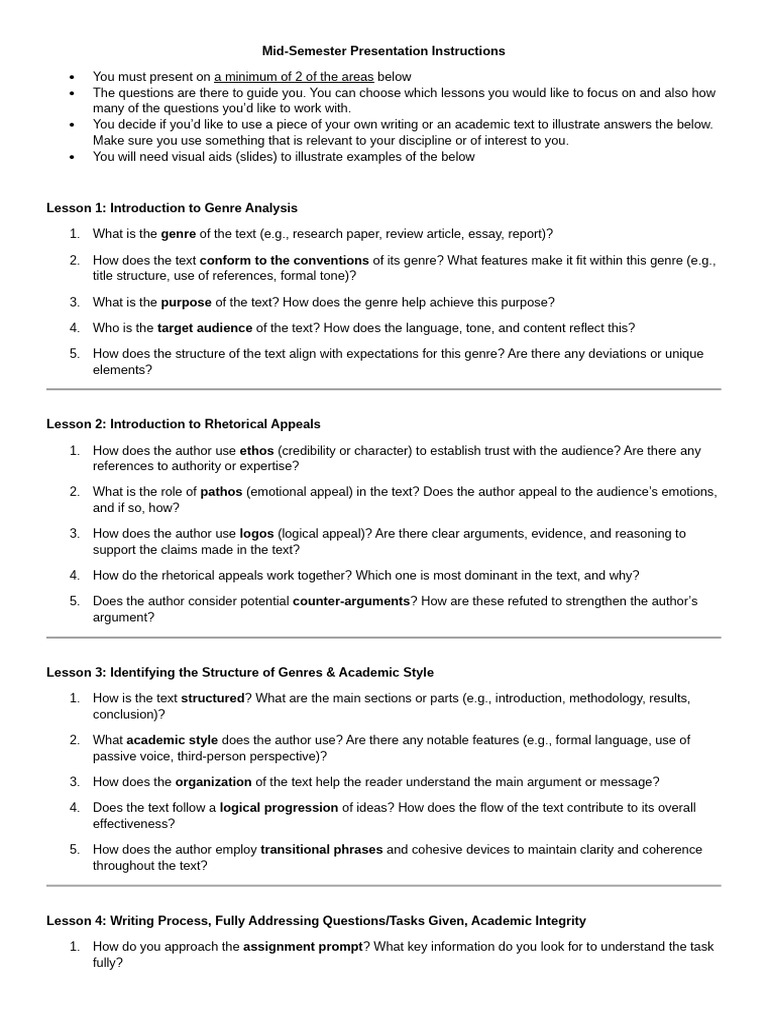 Formative Presentation Questions Lessons 1 To 6 | PDF | Cognition ...
