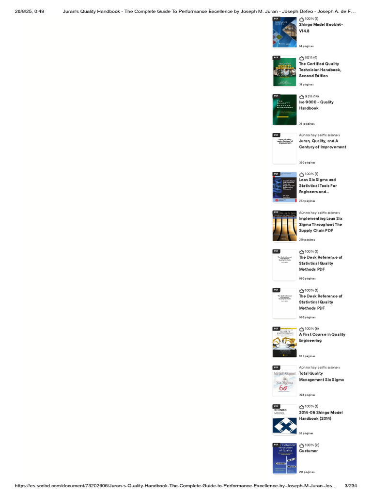 Juran's Quality Handbook Overview | PDF | Business | Six Sigma