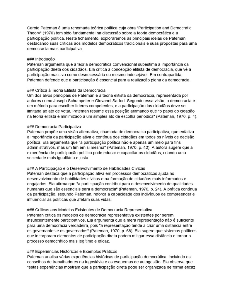 Pate Man | PDF | Democracia | Ideologias Políticas