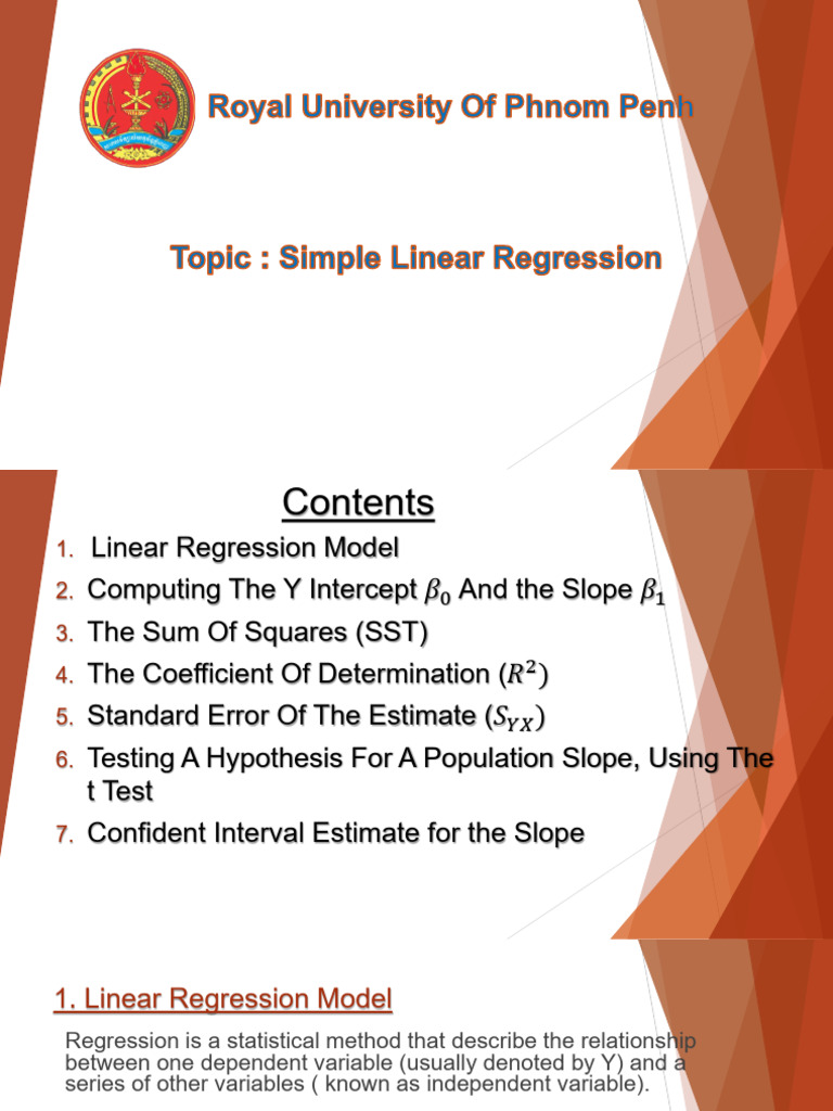 Chapter2 Simple Linear Regression | PDF | Regression Analysis | Errors And Residuals