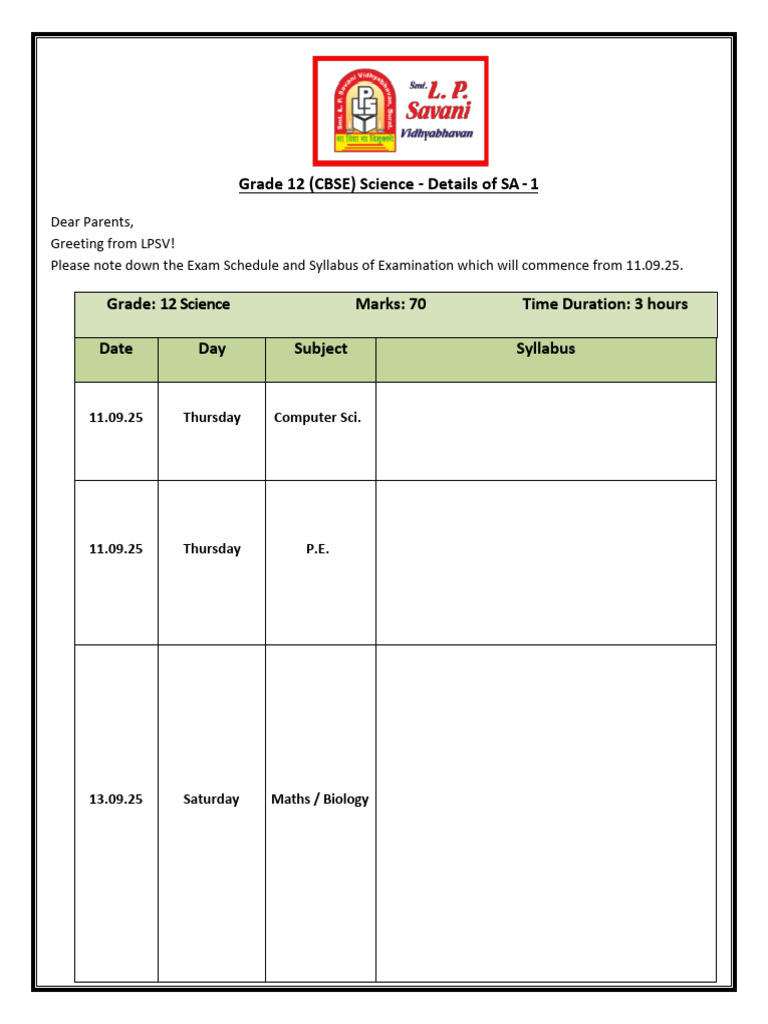 Grade 12 Final Exam Syllabus 2025 | PDF | Electromagnetism | Physics