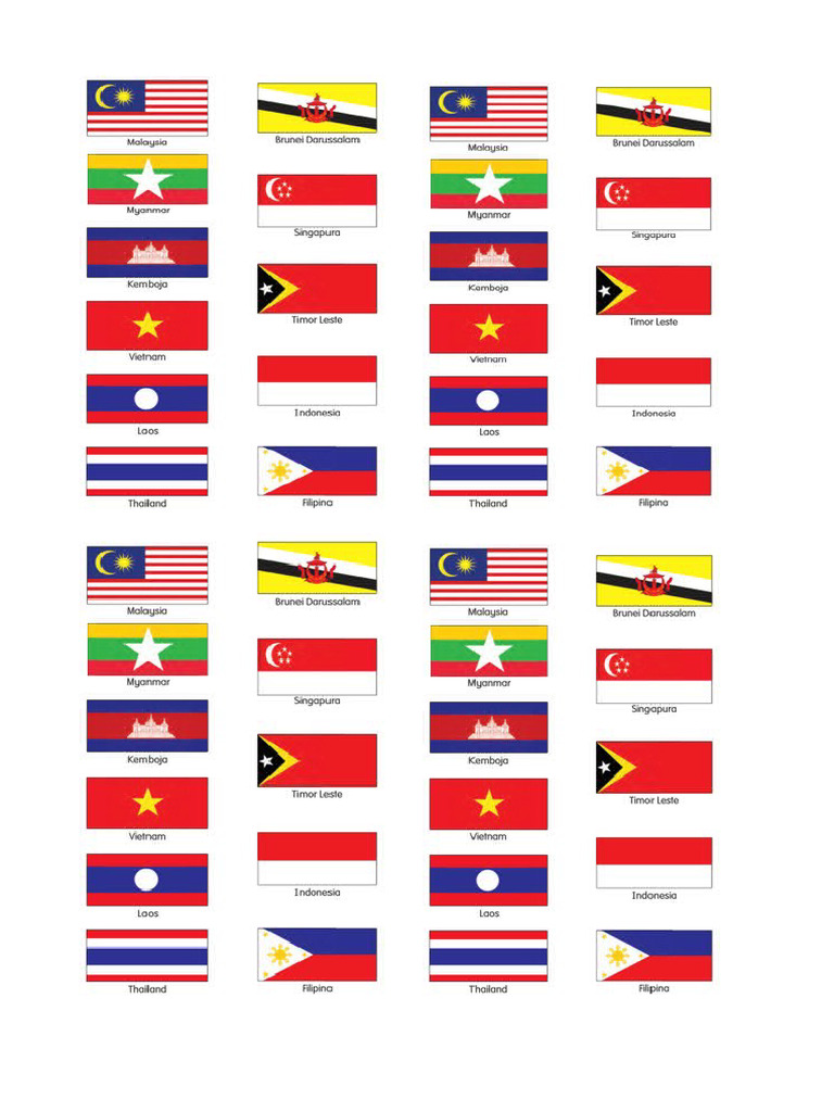 Bendera 11 Buah Negara Asean | PDF