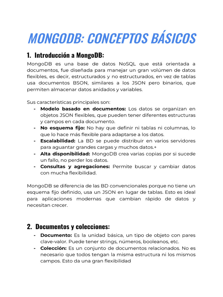 Mongodb | PDF | Mongo Db | SQL