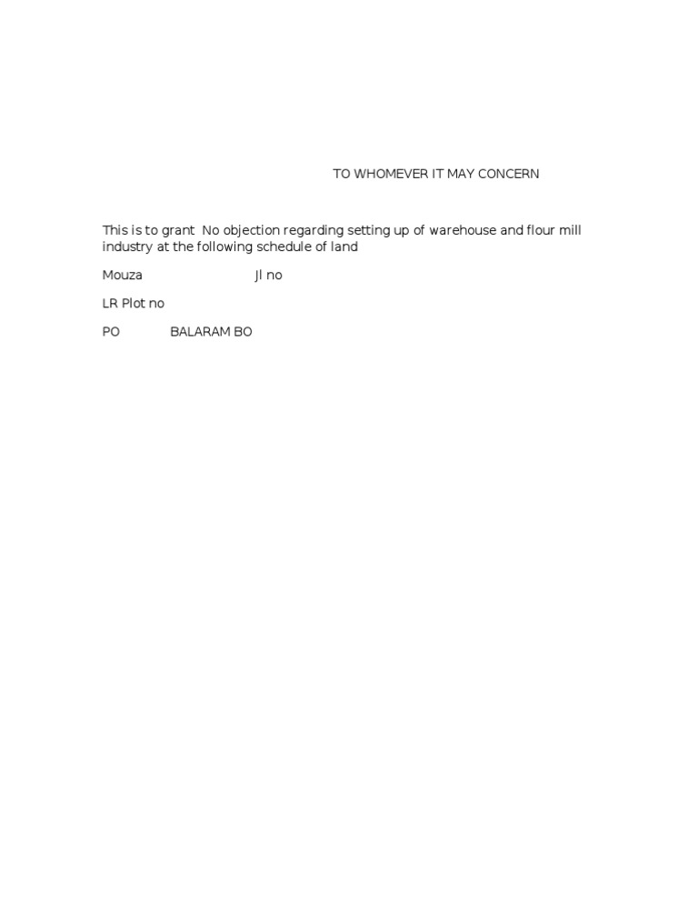 To Whomever It May Concern | PDF