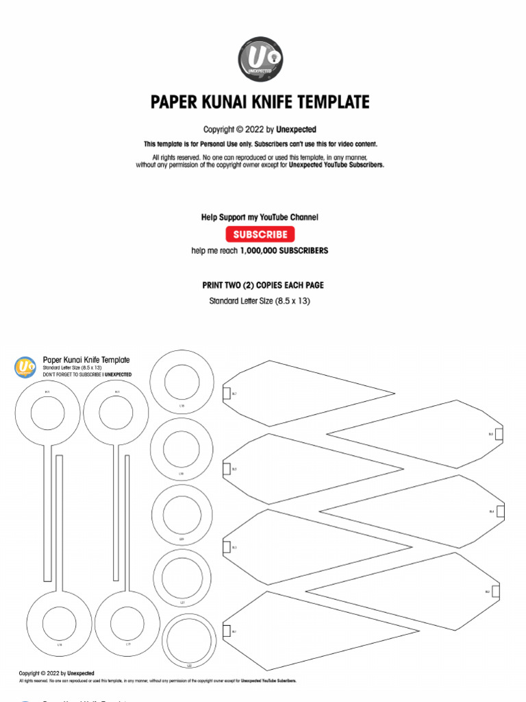 Paper Kunai Version 2 | PDF