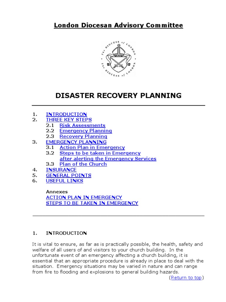 Church Emergency Planning Guide | PDF | Emergency | Emergency Management