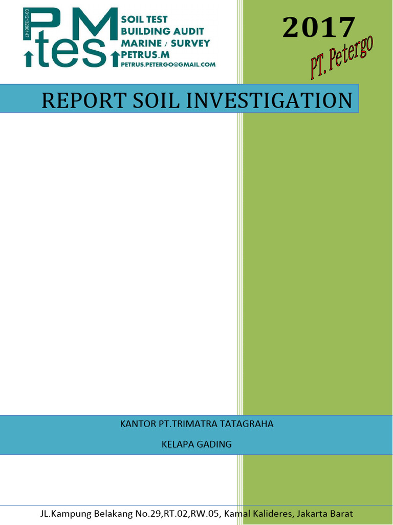 2017-NO-018 Kelapa Gading Trimatra Soil Test | PDF