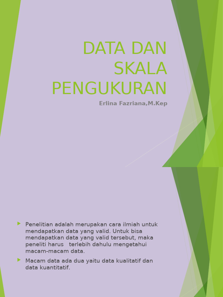 Jenis dan Skala Pengukuran Data Penelitian | PDF