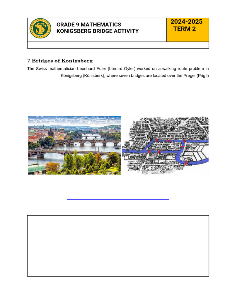 Konigsberg Bridge Activity THEME 5 | PDF
