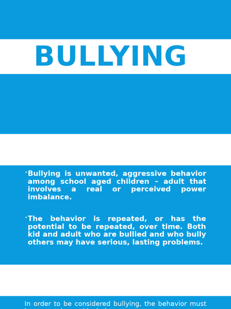 Types of Bullying | PDF