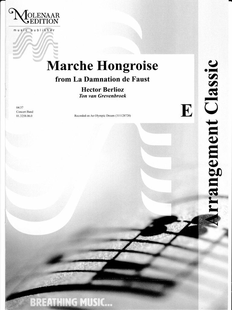 Marche Hongroise Full Score | PDF | Trombone | Saxophone