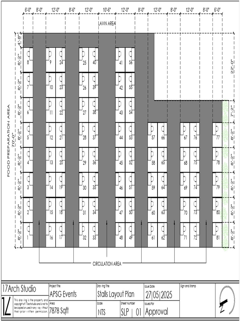 APSG Event Outside Stall Area Numbered Layout | PDF
