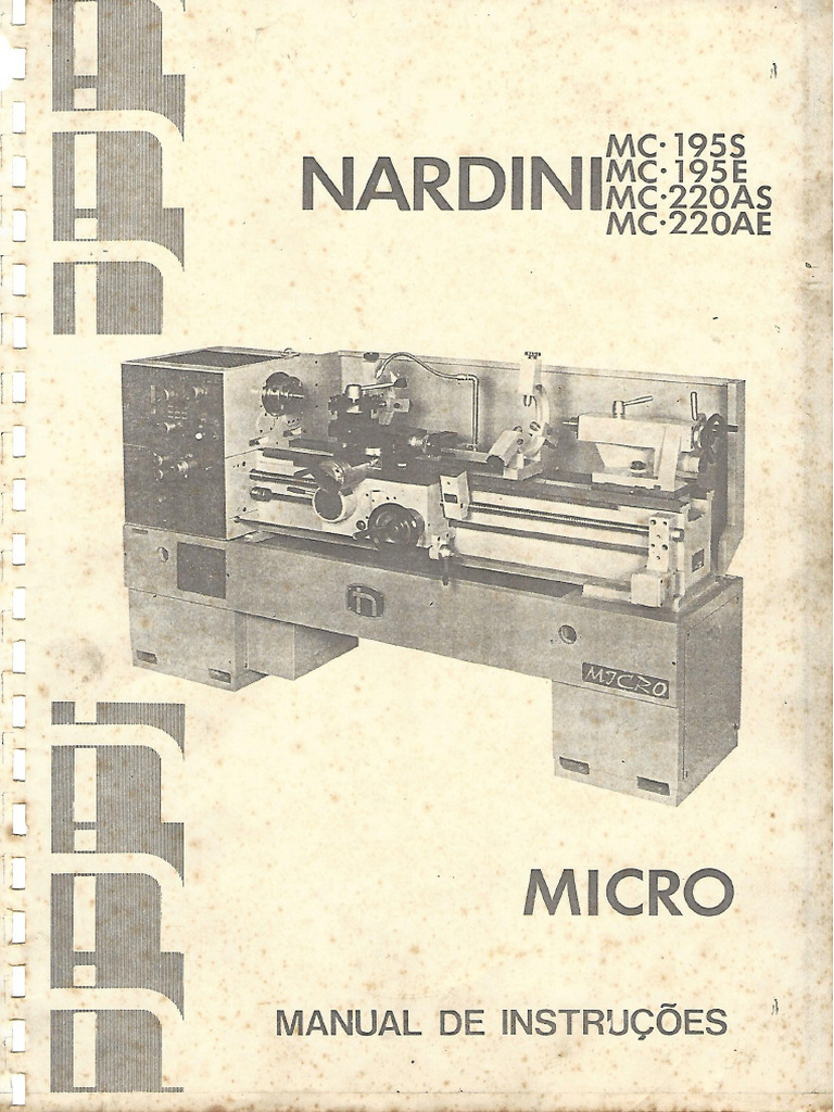 Manual Torno Nardini MC 220 Ae | PDF