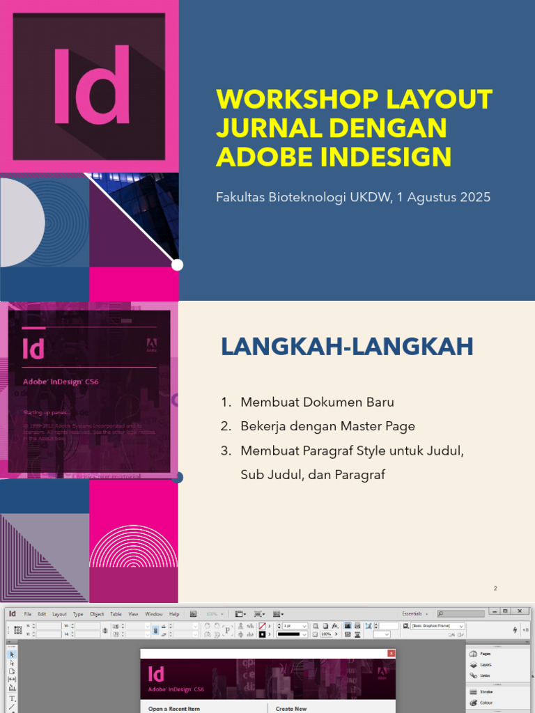 Workshop Layout Jurnal Dengan Adobe Indesign | PDF