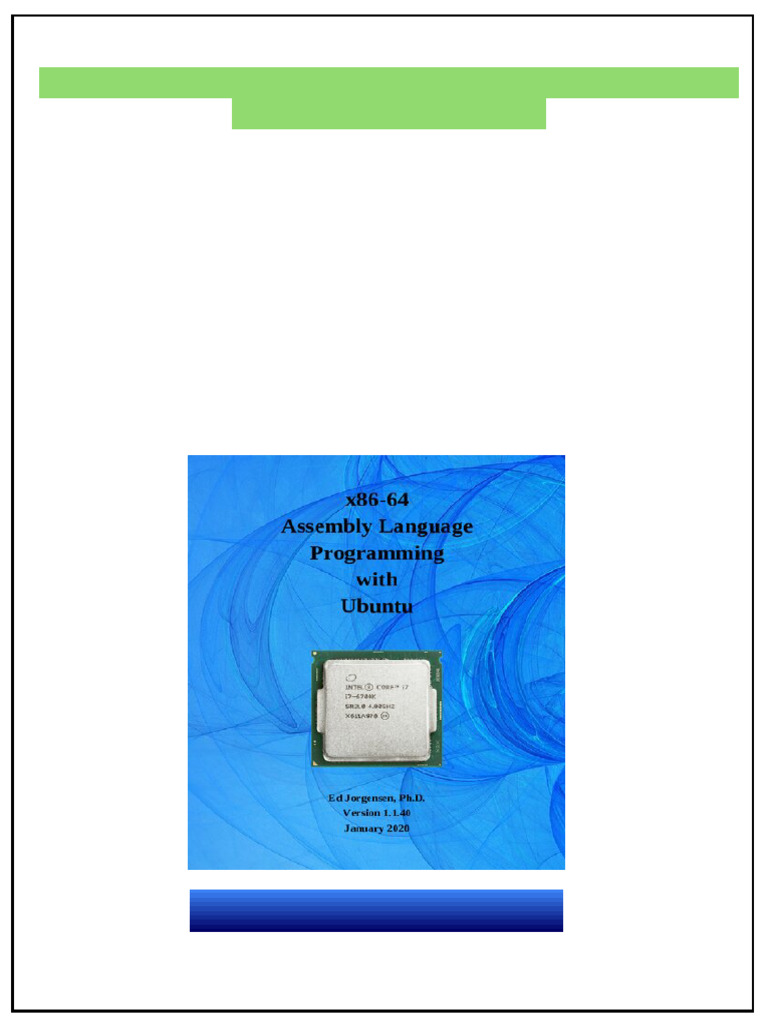 x86 64 Assembly Language Programming with Ubuntu Ed Jorgensen full ...