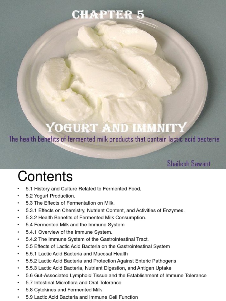 Yogurt's Role in Boosting Immunity | PDF | Immune System | Natural ...