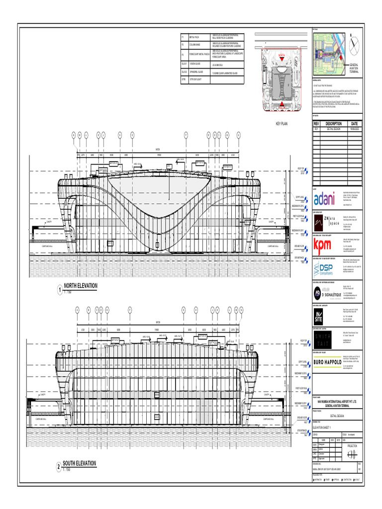 General Aviation Terminal Elevation Plans | PDF | Architectural ...