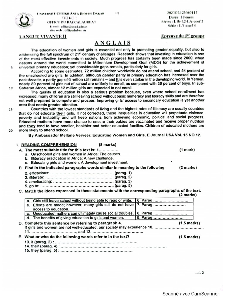 LV2 Anglais BAC 2023 | PDF