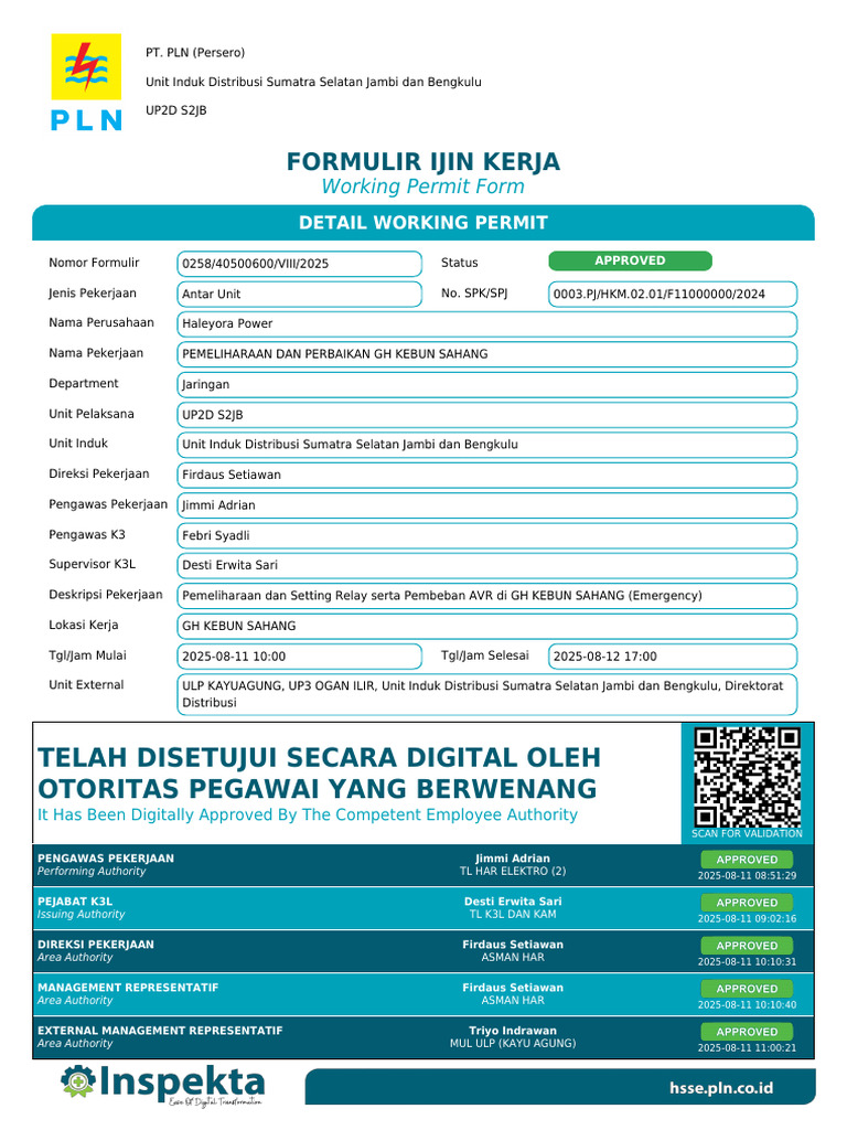 Pemeliharaan Dan Setting Relay Serta Pembeban AVR Di GH KEBUN SAHANG | PDF