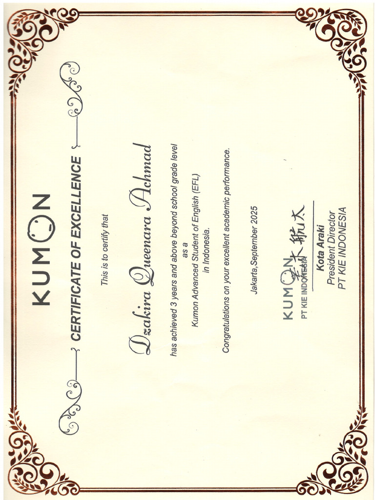 Queena - Acivement KUMON | PDF