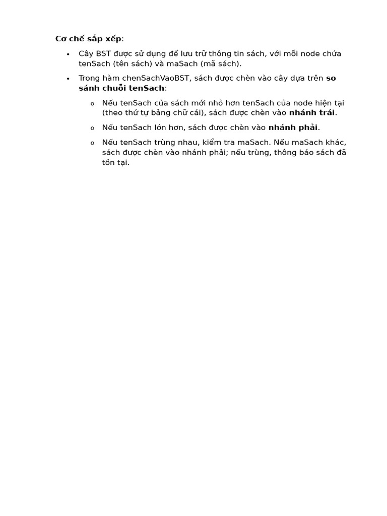 Cơ chế sắp xếp | PDF