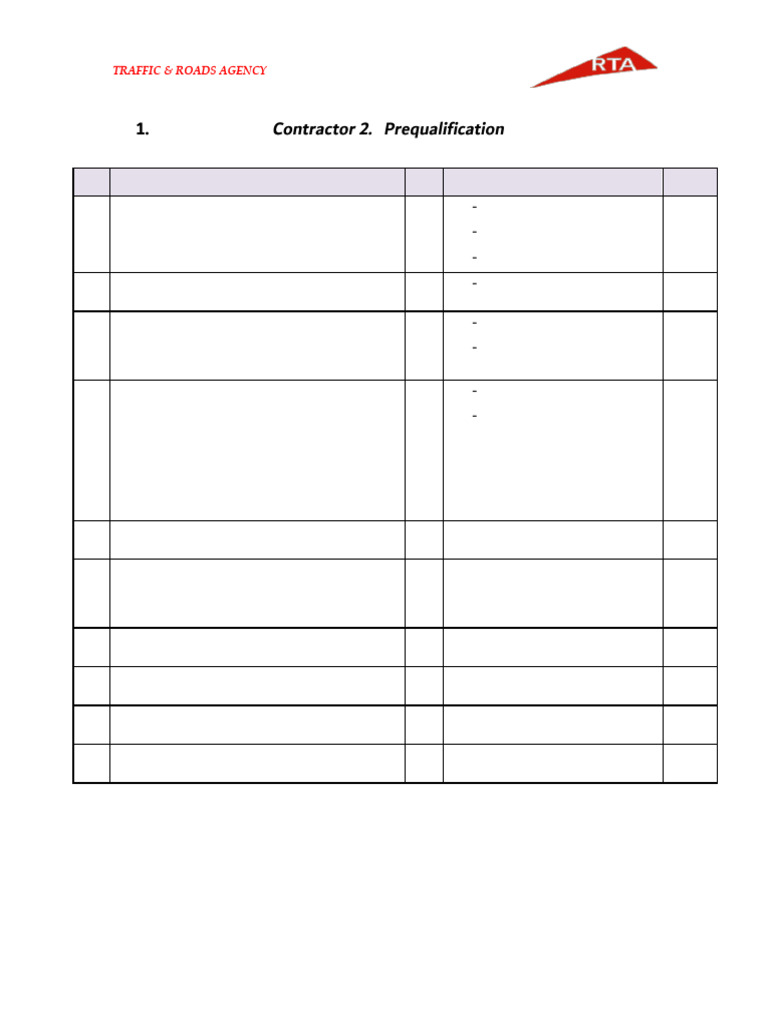 Health & Safety Prequalification Checklist - For Sub-Contractors | PDF ...