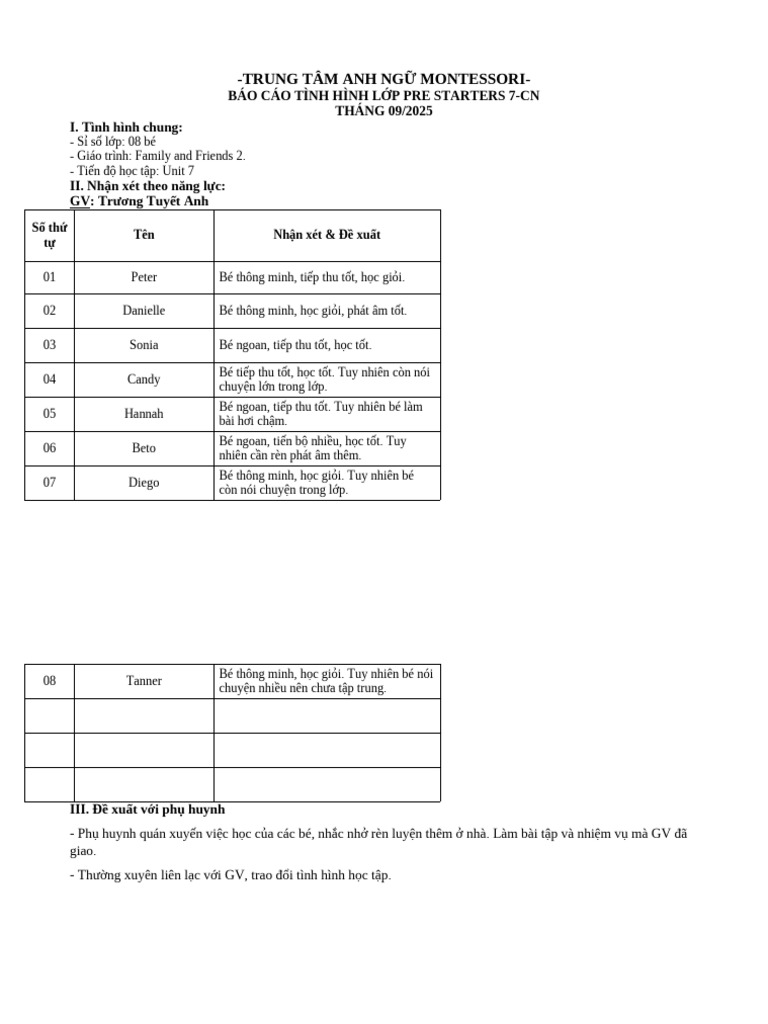 Pre Starters | PDF