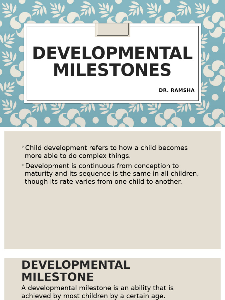 Child Developmental Milestones Guide | PDF