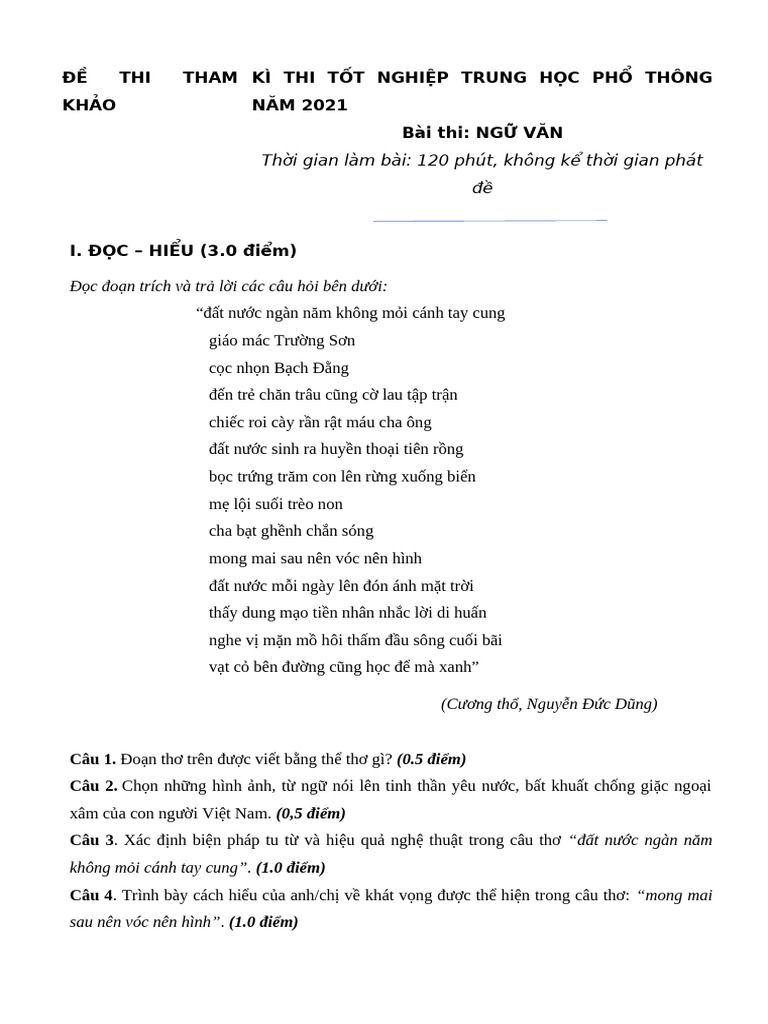 De Thi Thu Moi - V CH NG A PH - Mi Coi Troi Cuu A Phu | PDF