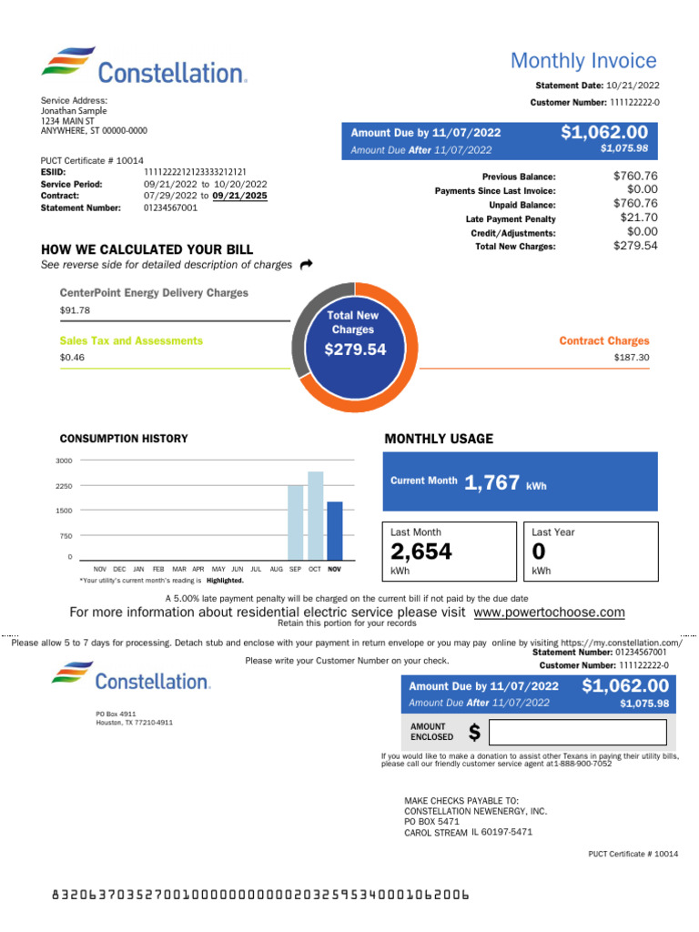 TX Resi Invoice - Web Ready | PDF | Fee