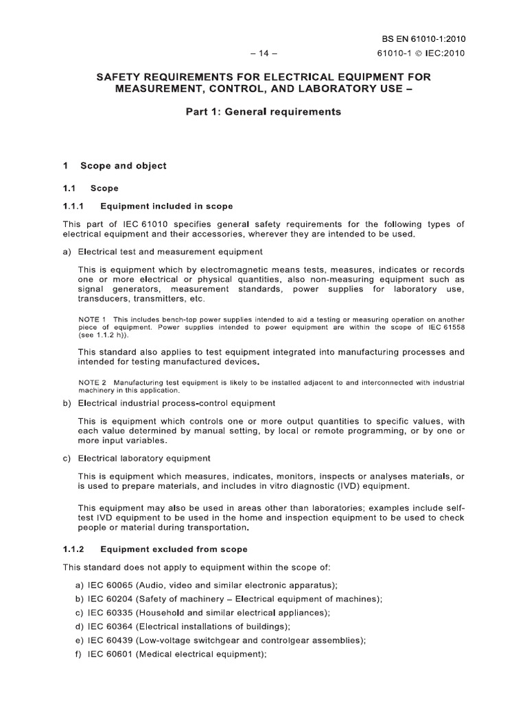 En 61010 | PDF