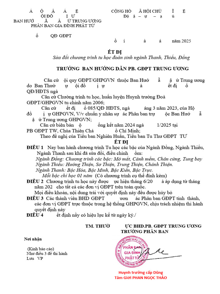 Quyết Định Chuong Trinh Tuhoc Đs Sủa Đổi | PDF