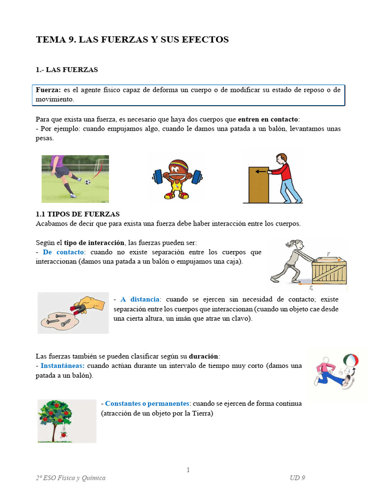 Fuerzas y Movimientos | PDF | Fuerza | Peso