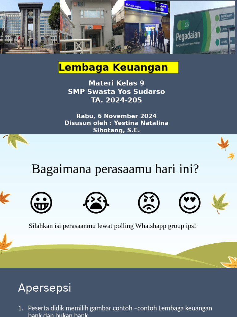 Lembaga Keuangan Materi Kelas 8 Kurikulum Merdeka | PDF
