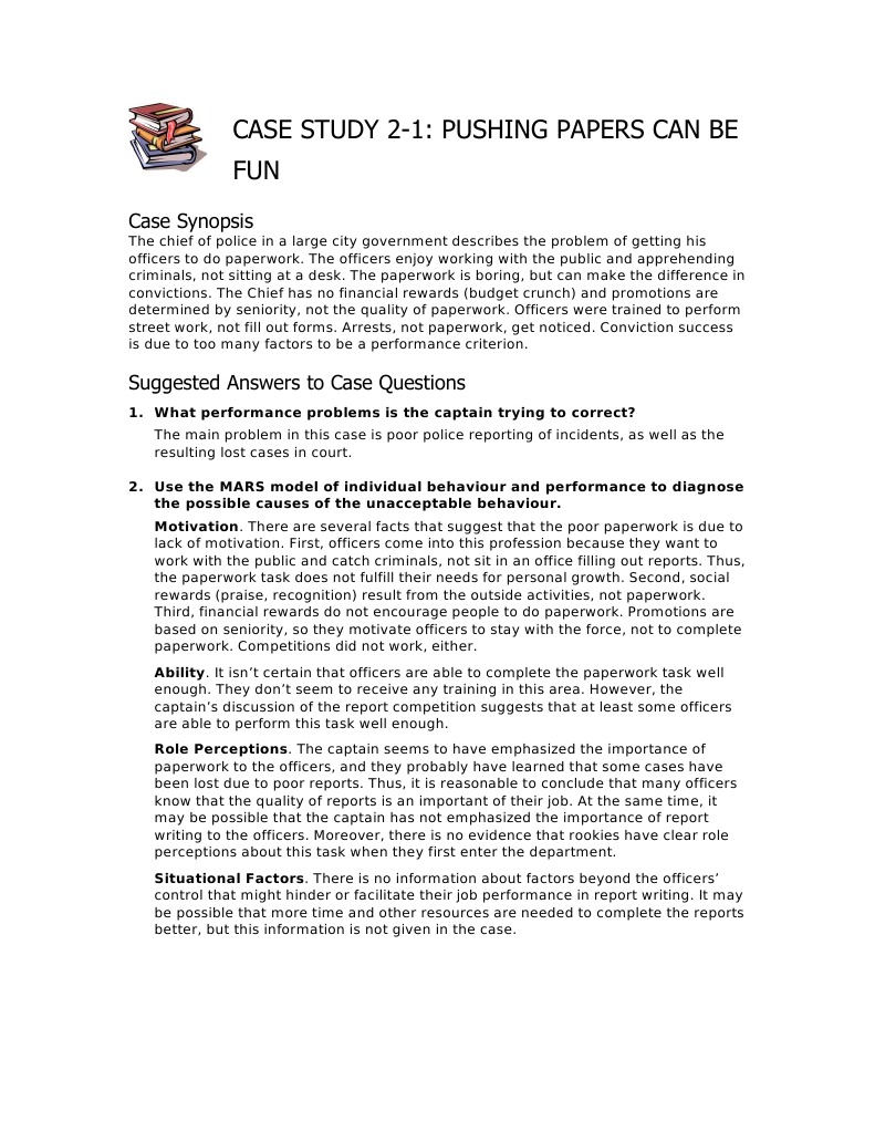 Case Study 2 - Pushing Paper | PDF | Motivation | Motivational