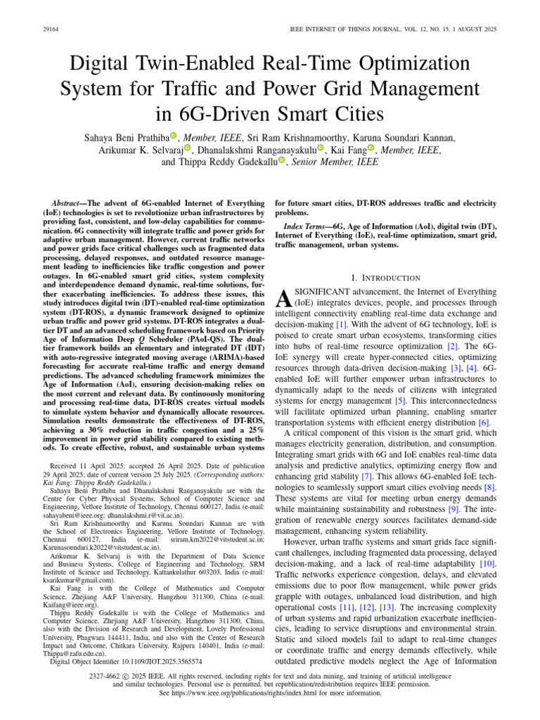 Real-Time Optimization for Smart Cities | PDF | Internet Of Things ...